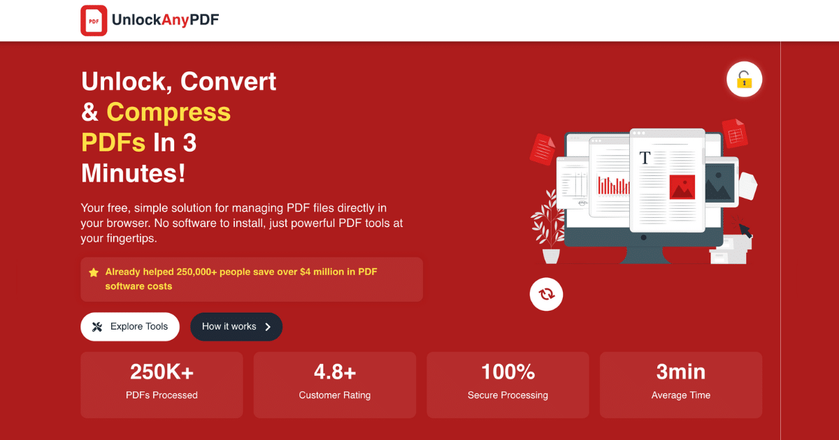 Remove PDF Password, Convert & Compress PDFs Instantly!
